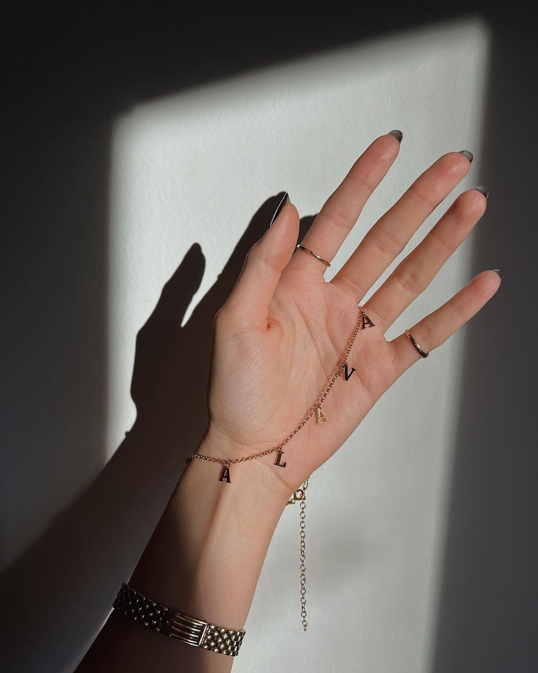 Initials Stack Name Necklace | Plum Jewellery | Plum Jewellery